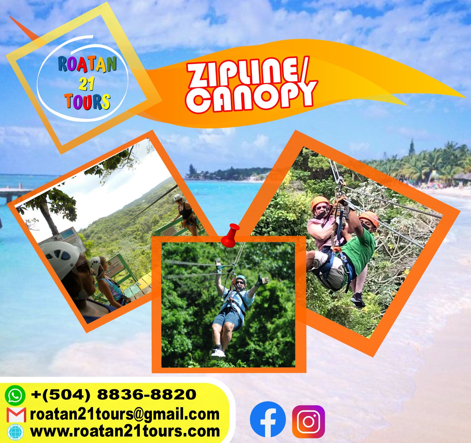 Roatan Zipline Tour + Monkey Park Experience • Roatan 21 Tours